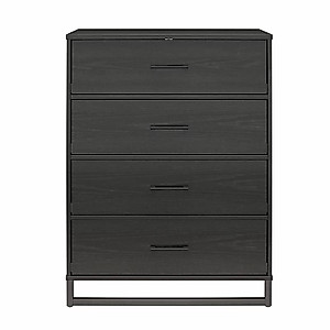 Ameriwood Home Monterey 4 Drawer Dresser in Black Oak