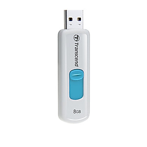 Transcend 64 GB JetFlash 530 Retractable USB 2.0 Flash Drive TS64GJF530 (White)