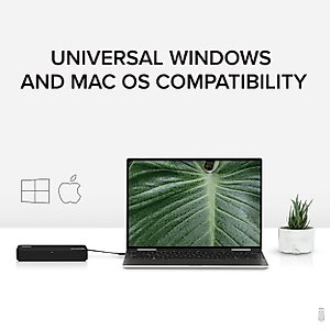 Plugable 4K DisplayPort and HDMI Dual Monitor Adapter for USB 3.0 and USB-C, Compatible with Windows and ChromeOS