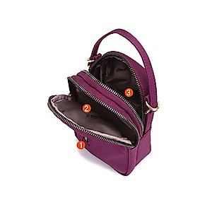 Bobrand Women Small Sling Crossbody Phone Bag Anti Theft Messenger Shoulder Travel Bags Handbag Wallet Purse (Black)