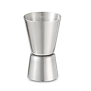 Amazon Basics 5-Piece Stainless Steel Bar Tools Set with 24oz Shaker, Jigger, Strainer, Muddler