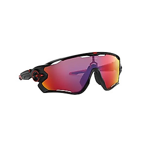 Oakley Men's OO9290 Jawbreaker Rectangular Sunglasses, Matte Black/Prizm Road, 31 mm