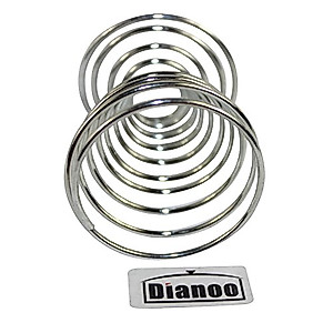 Dianoo Stainless Steel Egg Holder, Spring Wire Tray Boiled Egg Cups Holder Stand Storage, 8PCS, Silver