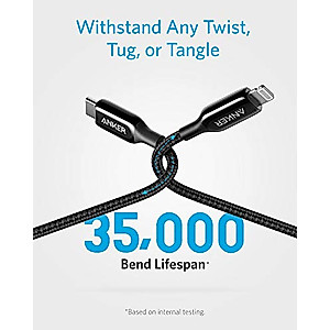 Anker USB C to Lightning Cable (6ft) Powerline+ III MFi Certified Lightning Cable for iPhone 13 13 Pro 12 Pro Max 12 11 X XS XR 8 Plus, AirPods Pro, Supports Power Delivery (Black)