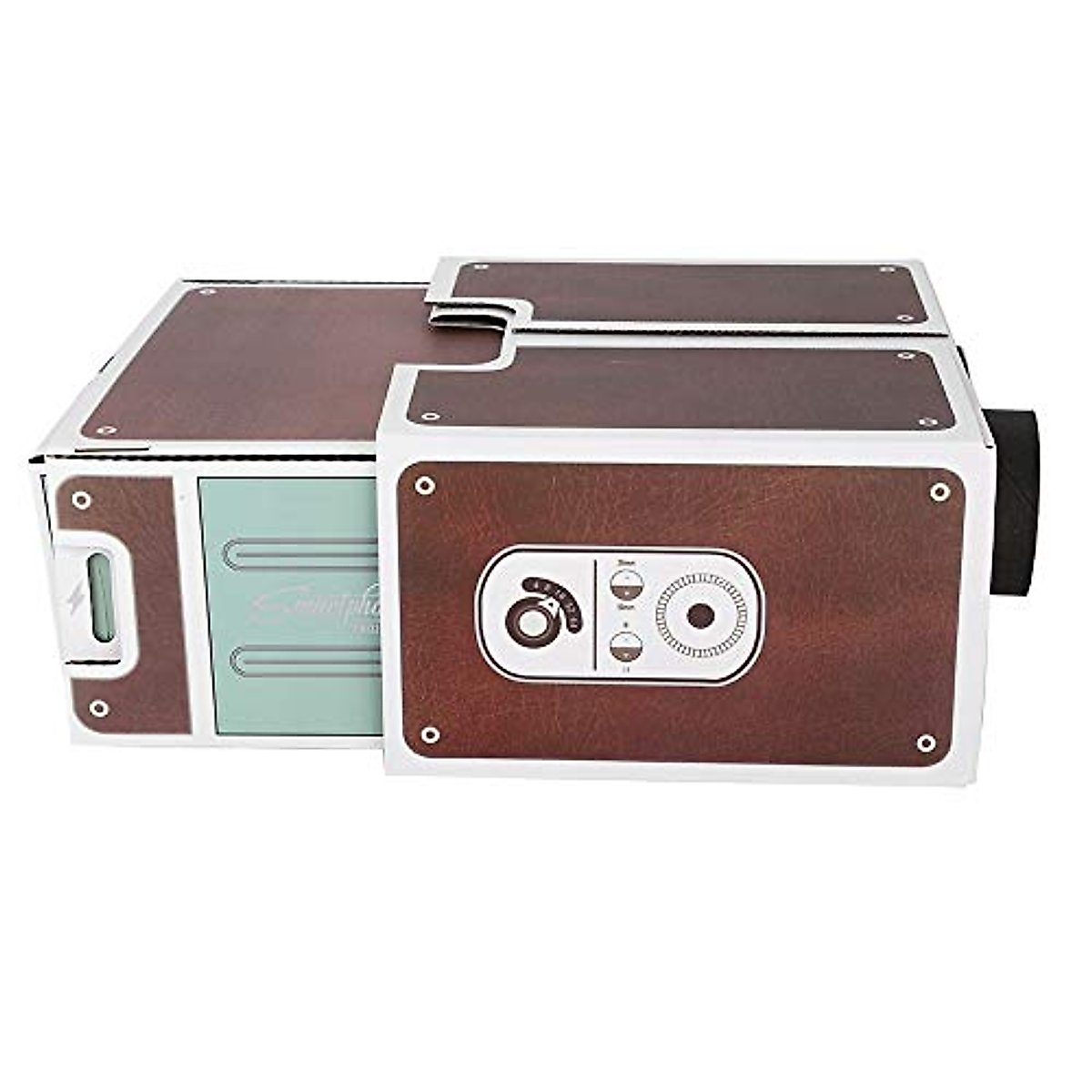 DIY Cardboard Smartphone Projector,ASHATA Second-Generation Mini DIY Home Portable Smart Mobile Phone Projector Home Cinema,Home Theater Phone Screen Magnifier Providing 8X Image Magnification