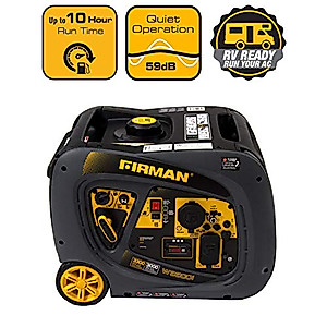 Firman W03081 3300/3000 Watt Recoil Start Gas Portable Generator cETL and CARB Certified