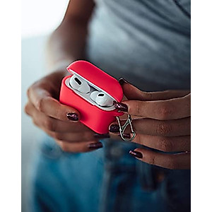Felony Case – Soft Silicone AirPods Pro Case - Neon Pink | Shockproof, 360° Protective Apple Airpods Case Cover with Keychain | Wireless Charging Compatible with Front LED Visible