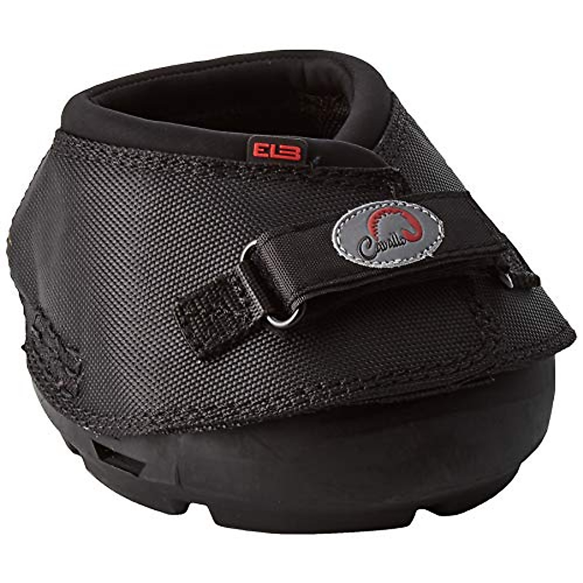 Cavallo Horse & Rider DELBR-4 ELB Regular Sole Hoof Boot, Size 4, Black