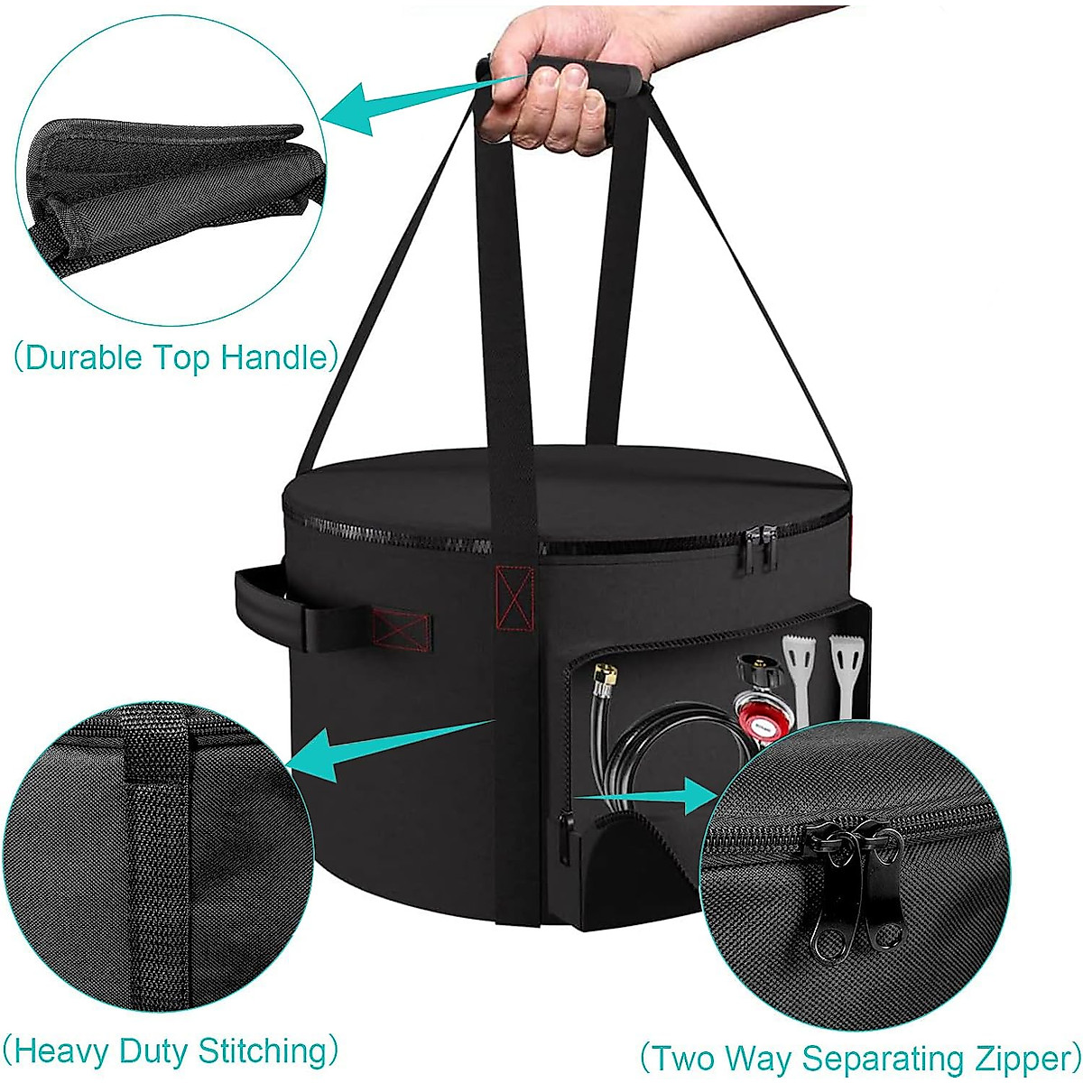 Carrying Bag for Outland Firebowl 823 Outdoor Portable Propane Fire Pit Carrying Bag for Firebowl 870 Water-Resistant 19 Inch Gas Fire Pit Carry Bag for Outland Fire Bowl 893