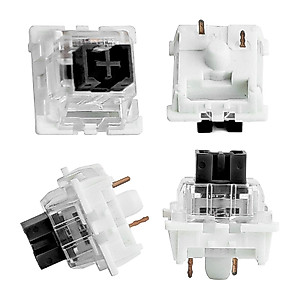 Chuangquan Mechanicla Keyboard Switch, Outemu Black Switches, Cherry MX Equivalent, Pluggable and Replaceable, DIY Keyboard, with Keycap and Switch Puller, for Mechanical Gaming Keyboard (10 pcs)
