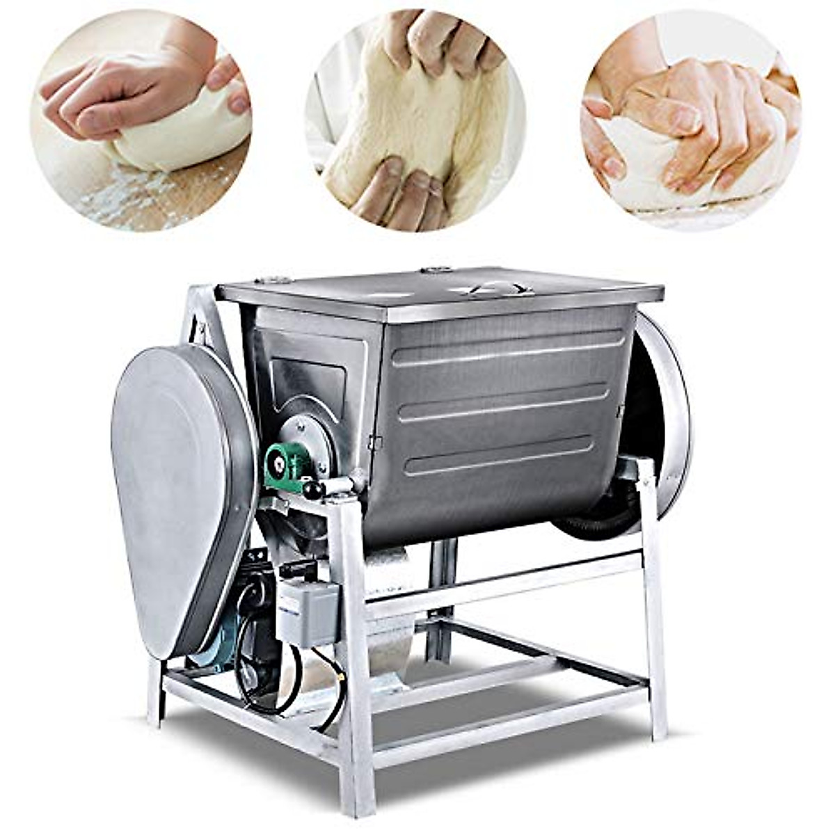30QT 110V1.5KW Electric Dough Stand Mixer Heavy Duty Commercial Food Equipment Mix 110V 60HZ with inverted electric switch Suitable for home, restaurant places