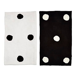 Mud Pie Tufted Dot Throws, Cream, 60" x 50"