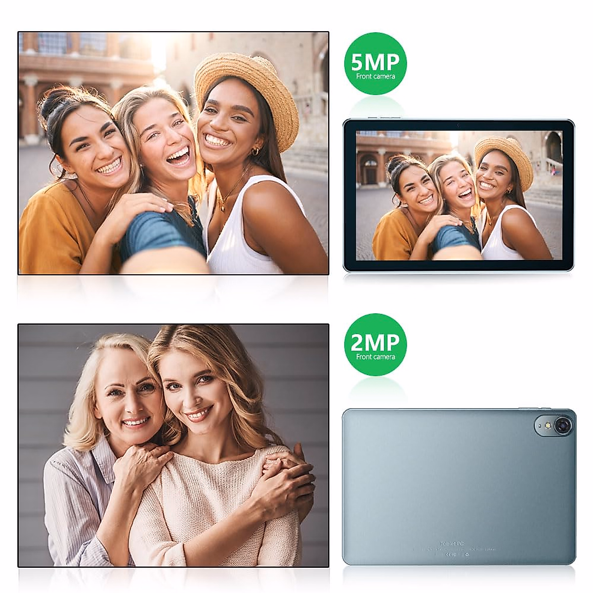 JUNINK 10 inch Tablet Android 13 Tablets, 8GB (4+4) RAM 128GB ROM 1TB Expand, 1280x800 IPS HD Screen, Quad Core Processor, WIFI6, Dual Camera, 6000mAh, BT, Tablet (4)