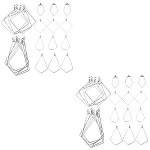 48 Pcs DIY Earring Hoop Earrings Finding DIY Hoops Earring Hoops DIY Charm Ring DIY Earring Circles Earring Findings Charms Round Earring Circle Charms Pendant Charms for Earrings