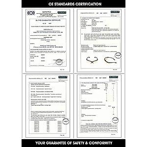 voltX 'Constructor' SAFETY READERS (CLEAR +1.5 Dioptre) Full Lens Reading Safety Glasses ANSI Z87.1+ & CE EN166F, Wraparound Style - Includes Safety Cord with headstop - UV400 anti fog coated lens