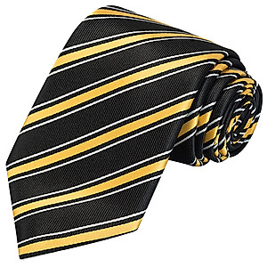 KissTies 63'' US Military Extra Long Tie Army Costume Black Gold Stripes Ties