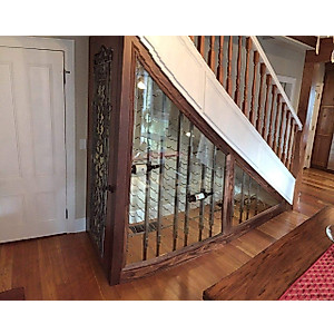 VintageView Wall Series Frame - Up to 162 Bottle Floating Wine Rack - Stylish Modern Wine Storage with Label Forward Design (Brushed Nickel, 10')