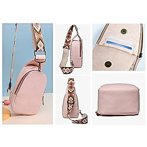 AoMoon Sling Bag for Women,PU Leather small sling bags Multipurpose chest bag crossbody bags for women Travel
