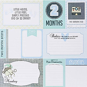 Scrapbook Customs 36967 Baby Boy First Months Scrapbooking Kit