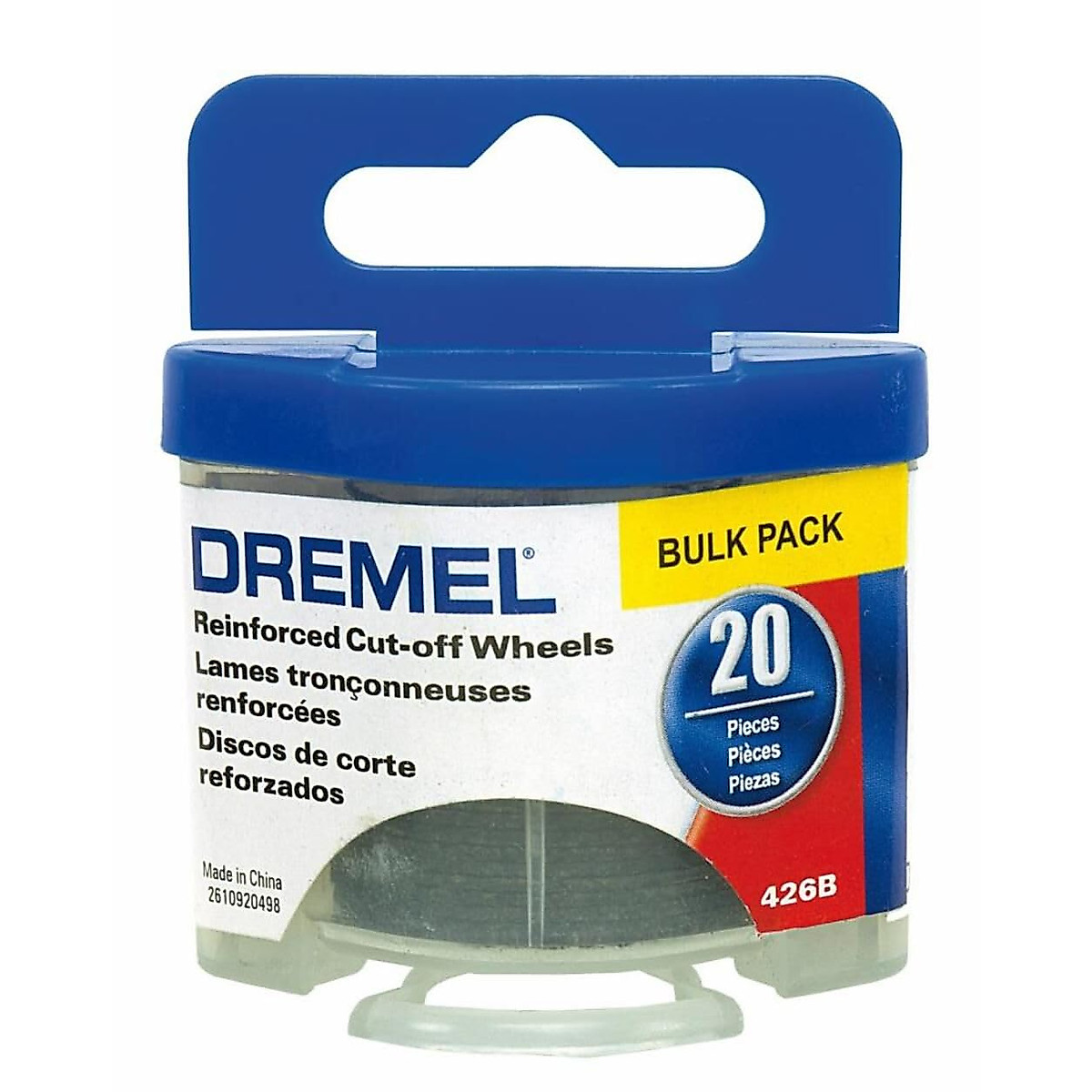 Dremel 426B Fiberglass Reinforced Cut-Off Wheels, 1-1/4-Inch (.045 mm) Wheel Diameter, Rotary Tool Cutting Disc Accessory, 20 Pieces, Silver