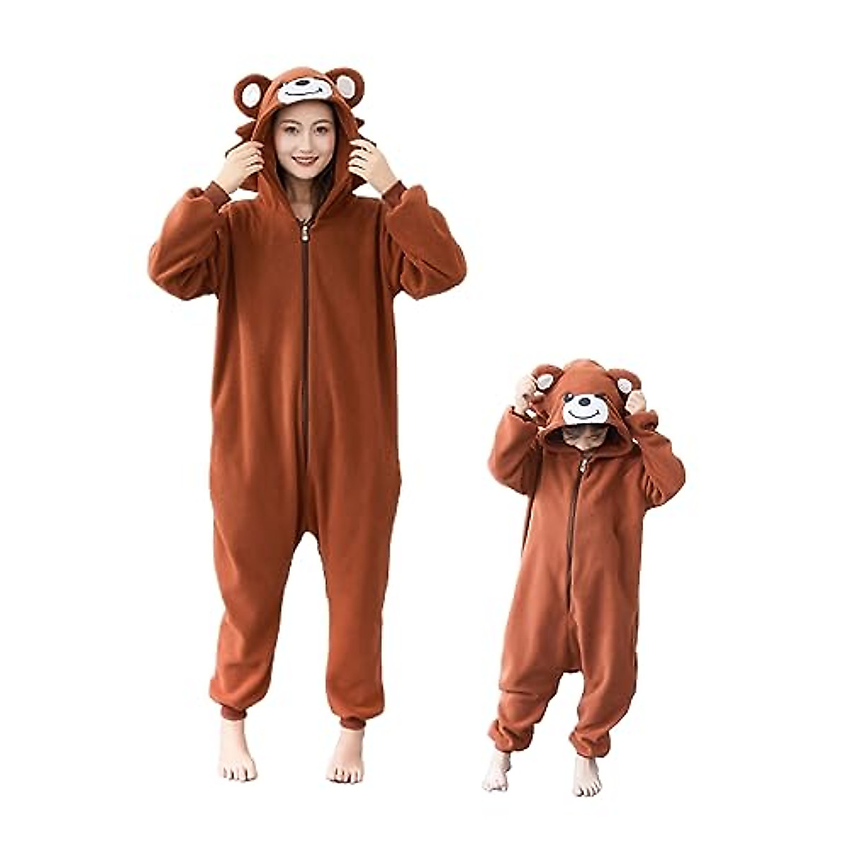 Unimyst Unisex Kids Bear Onesie Pajamas, Polar fleece Role Playing Animal One Piece Halloween Costume Pajamas Home Clothing