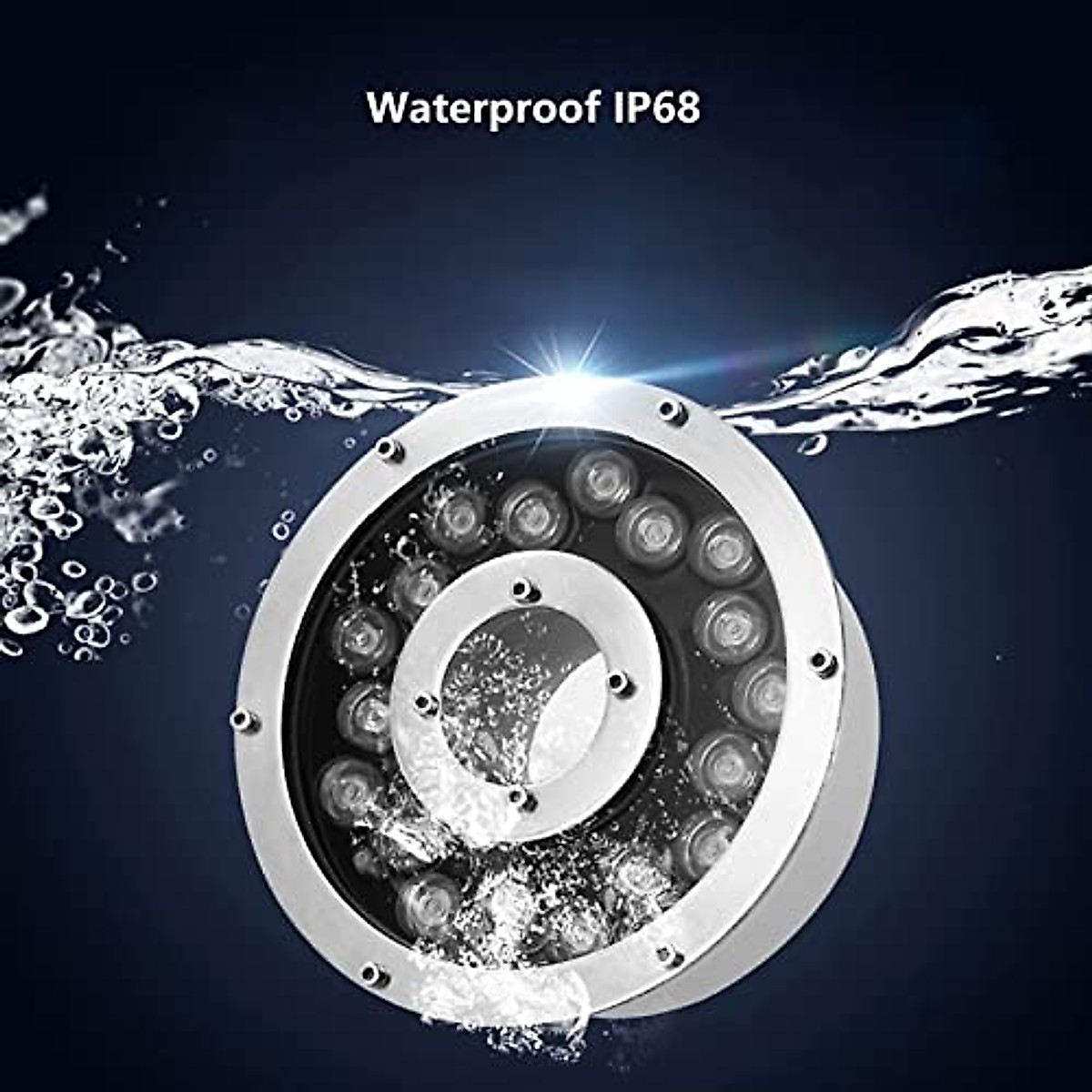 Nderwater Pond Lights - Ring Fountain LED Lamp, 12V LED Ring Underwater Fountain Light, IP68 Waterproof Pond Lights For The Garden, Fountain Pool, Landscape Decoration ( Color : Rgb , Size : 6W(12V) )