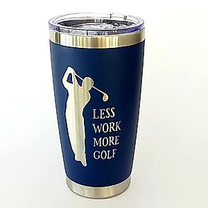 Golfing Gifts for Men, Stainless Steel Insulated Travel Mug with Lid, Golf Retirement Gifts