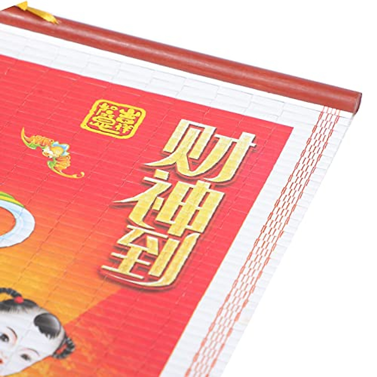 Cabilock calendar Imitation rattan fine chinese monthly calendar hanging calendar for wall Chinese style tearable office lunar calendar decorate China office decore wall calendar desktop