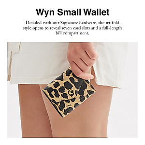 Coach Leopard Printed Leather Wyn Small Wallet, Leopard