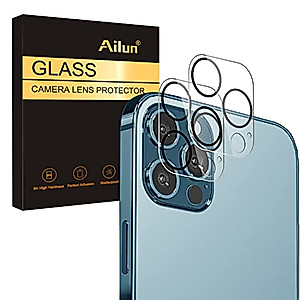 Ailun Camera Lens Screen Protector for iPhone 12 Pro Max 2Pack Tempered Glass Film,[9H Hardness] - HD