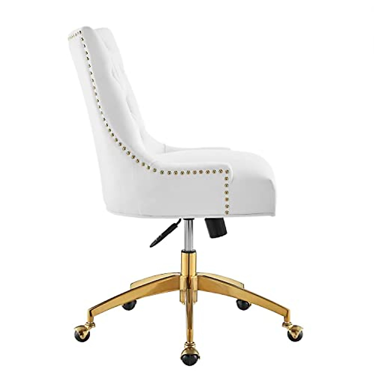 Modway Regent Tufted Performance Velvet Swivel Office Chair in Gold White