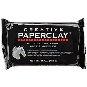 Creative Paperclay for Modeling Compound, 16-Ounce, White