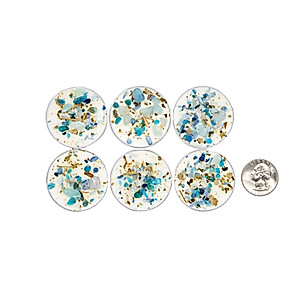 Throat Chakra Candle by New Moon Beginnings - Chakra Candles - Dried Flower, Herb, & Crystal Candles - Aromatherapy Candles - Soy Candle - Set of 6 Tealights