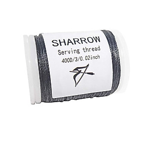 SHARROW Archery Serving Thread Bowstring Serving Material 131 Yards for Tying Peep Sight Nock Maintenance Accessories (Black)