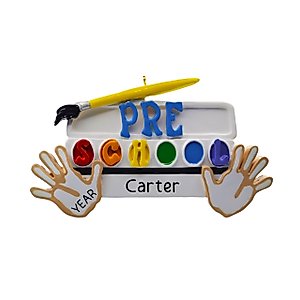 Personalized Preschool Christmas Ornaments 2024 - Fast & Free 24h Customization – Pre School Teachers Kids Christmas Decorations with Name - Comes Gift-Wrapped