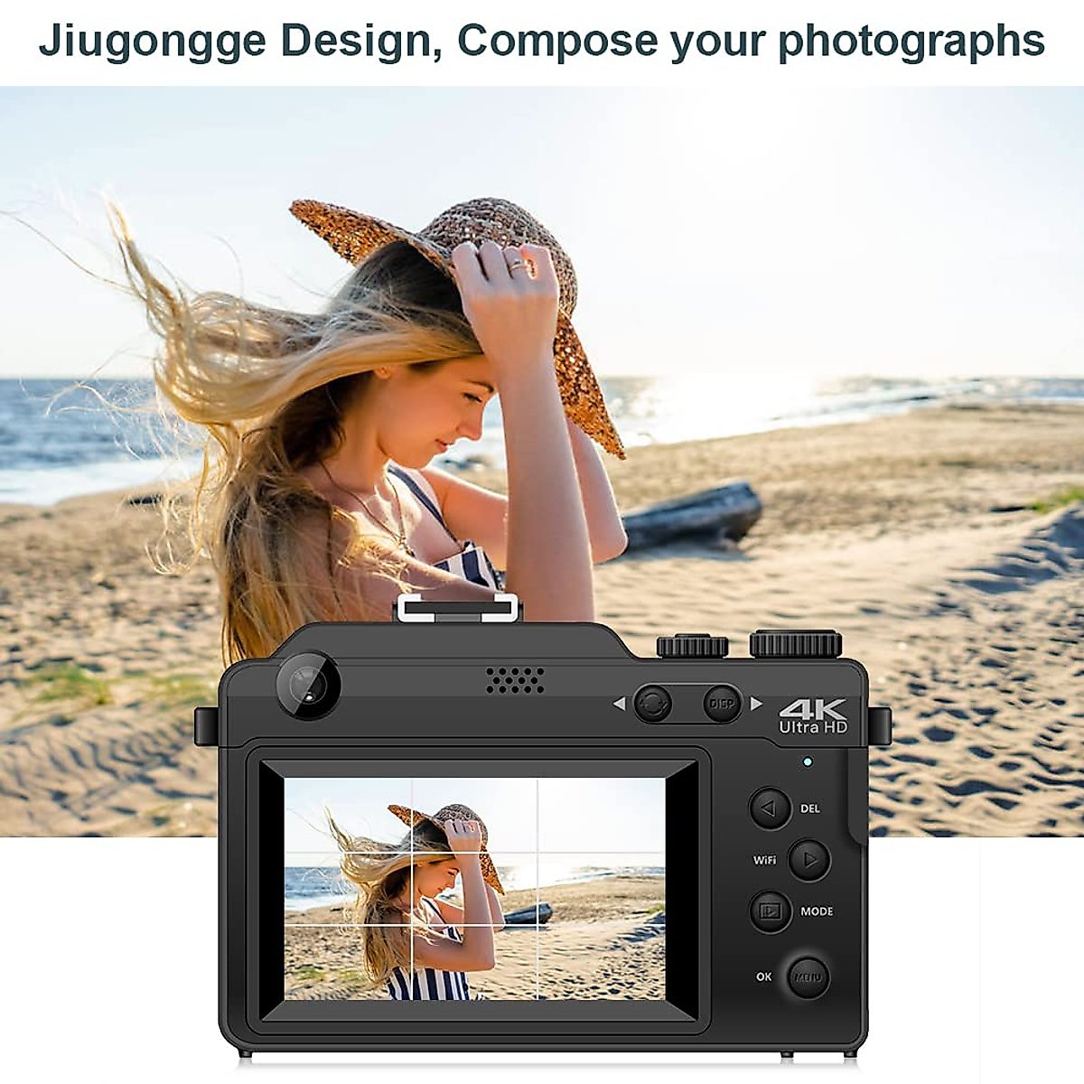 KOMERY Newest Digital Camera 4K 48MP Autofocus Digital Camera for Photography Digital Video Camera with 18X Digital Zoom Small Digital Camera with 32GB Card