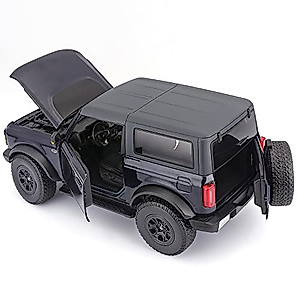 2021 Ford Bronco Wildtrak Dark Blue Metallic with Dark Gray Top Special Edition 1/18 Diecast Model Car by Maisto 31456