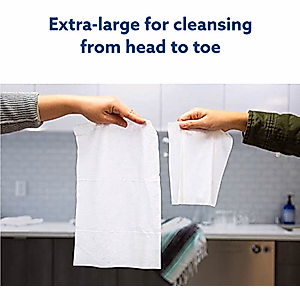 WaterWipes Plastic-Free XL Bathing Wipes for Toddlers & Babies, 99.9% Water Based Wipes, Unscented & Hypoallergenic for Sensitive Skin, 16 Count (1 pack), Packaging May Vary