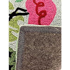 Summer Faves Jellybean Accent Rug with Pink Flamingo Rug 20"x30" Doormat