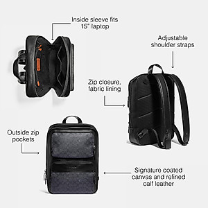 COACH Signature Gotham Backpack Ji/Charcoal/Black One Size