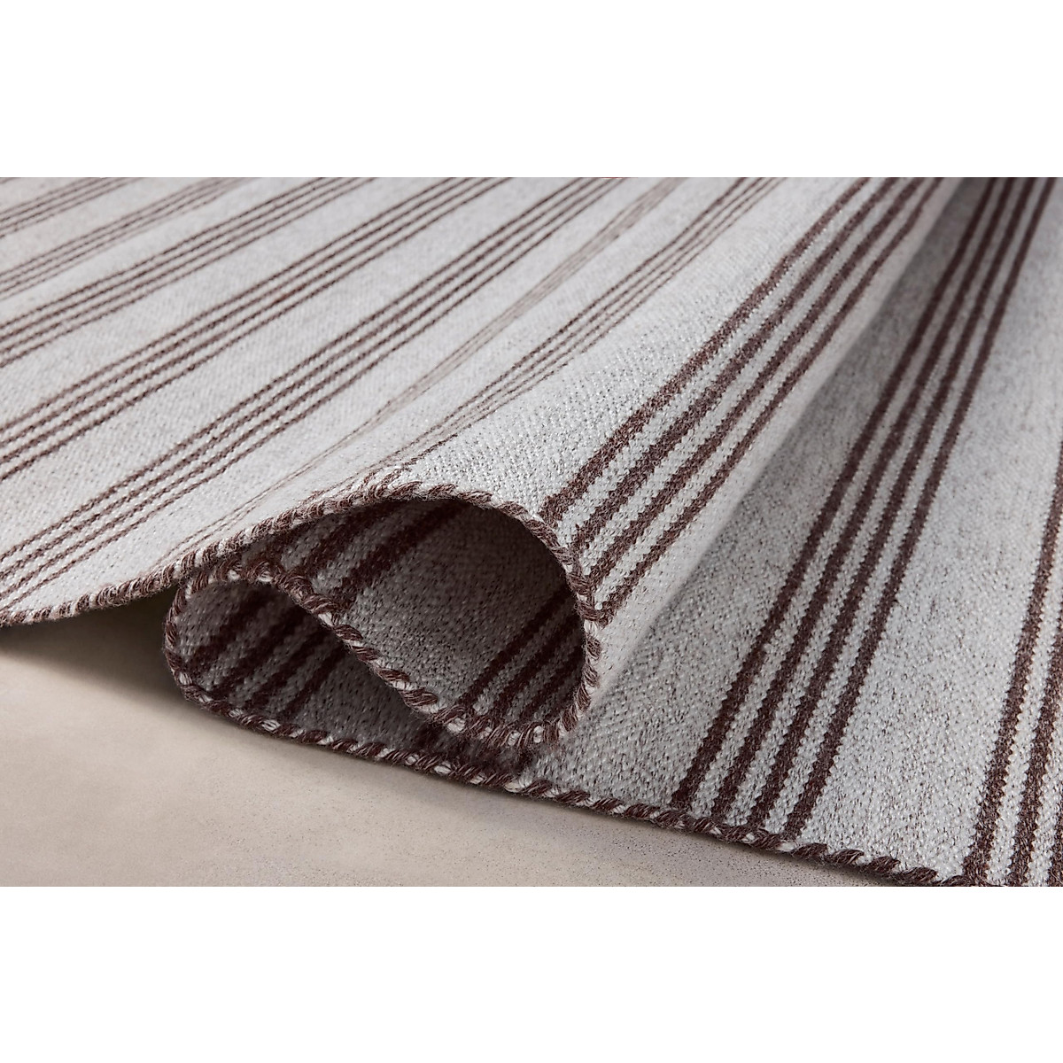 Loloi Magnolia Home by Joanna Gaines x Charlie Silver/Bark 5'-0" x 7'-6" Area Rug