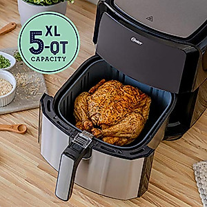 Oster DiamondForce Nonstick XL 5 Quart Digital Air Fryer, 8 Functions with Digital Touchscreen