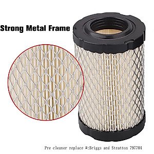 Drblawi Compatible with 796031 Air Filter with Pre Filter for Briggs Stratton 591334 594201 797704 John Deere MIU14395 MIU13038 Husqvarna YTA24V48 YTH18542 YTH2348 YTA22V46 YTH24V54 Z246 Z254 Mower