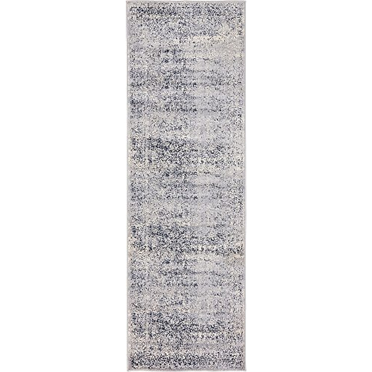 Unique Loom Chateau Collection Distressed, Textured, Vintage, Border, Rustic, Traditional Area Rug, 2 ft 2 in x 6 ft 7 in, Navy Blue/Beige