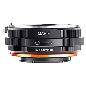 K&F Concept Lens Mount Adapter Compatible for Sony Alpha Minolta AF A-Type Lens to NEX E-Mount Mirrorless Camera with Matting Varnish Design