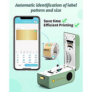 Phomemo Label Maker Machine with Tape D50 for 3/4" to 7/8" Tape, Portable Thermal Label Maker Machine, Bluetooth Label Printer for Storage,Office,Kitchen, Support Phones & Pad, USB Rechargeable