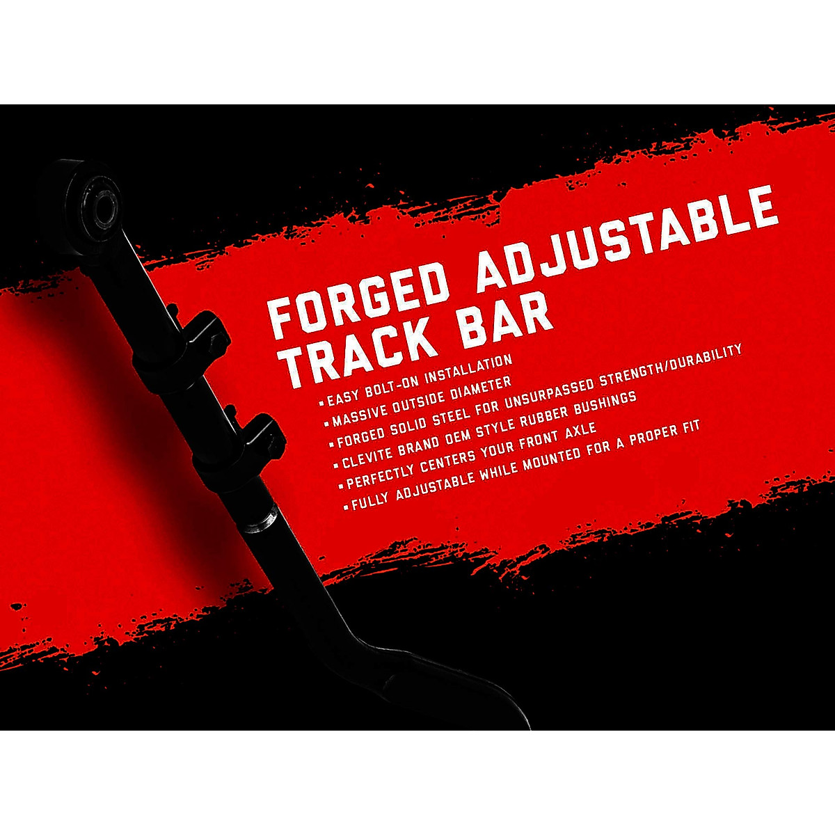 Rough Country Front Forged Adjustable Track Bar for 2007-2018 Wrangler JK - 1179