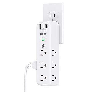 Outlet Extender, Multi Plug Outlet, 9AC Surge Protector with 3 USB Ports(1 USB C Outlet), Wall Plug Expander, USB Wall Charger Outlet Splitter, Compact for Travel, Home, Dorm Room, and Office…