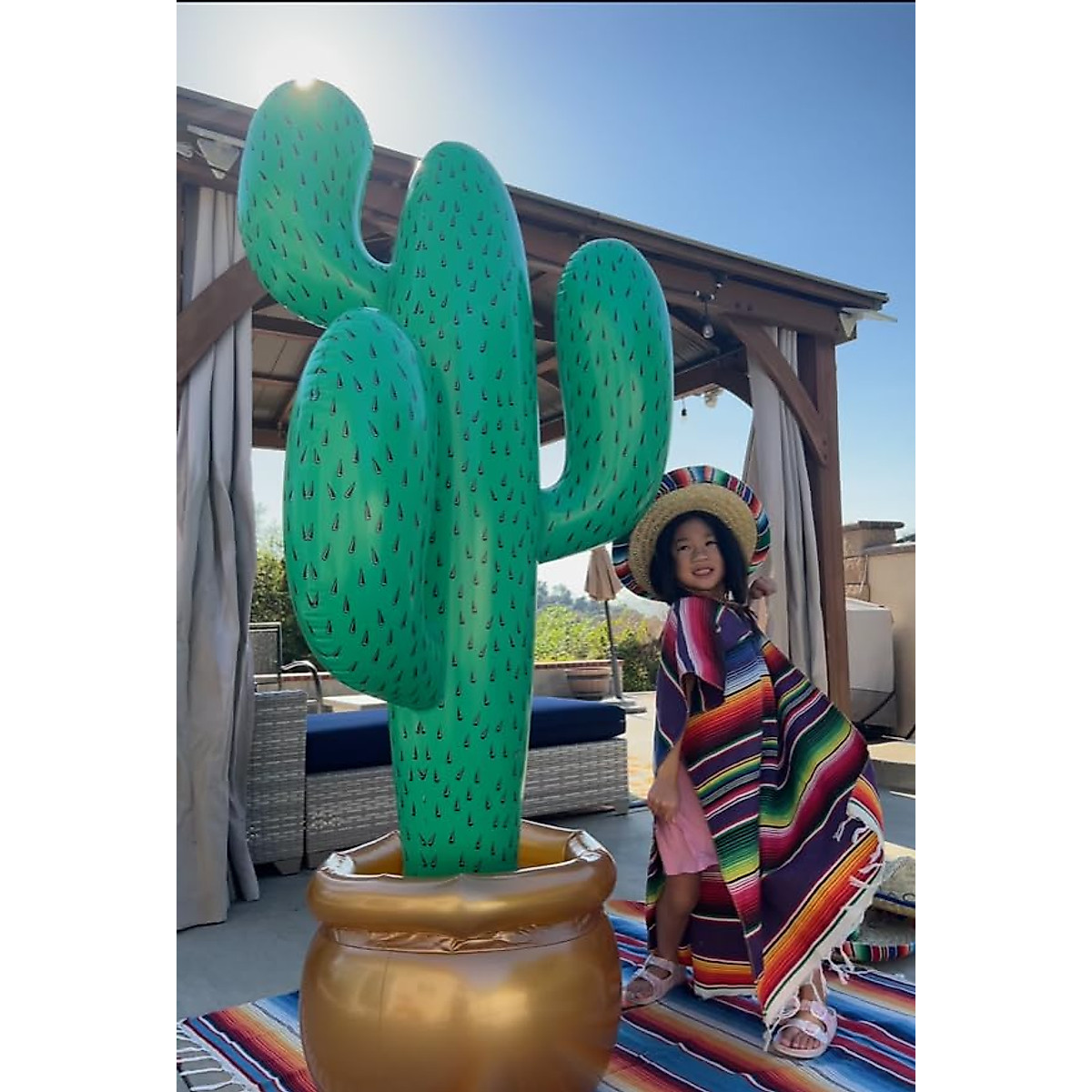 GiftExpress Inflatable 76" Jumbo Cactus Prop Decor, Giant Cactus Tree for Mexicano Fiesta Theme Party Decor, Cinco De Mayo Prop, Hawaiian Pool Party, Desert Western Cowboy Theme Decoration