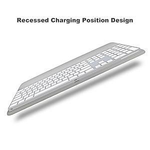 Vaydeer Wrist Rest Ergonomic Keyboard Stand Compatible with Wireless Magic Keyboard 2 with Numeric Keypad (Gray Silicone)